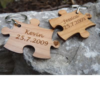 Personalised wooden Keyrings – Personalised Gifts