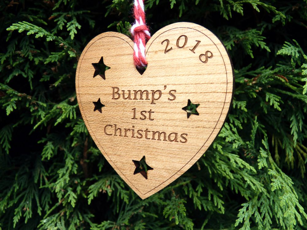 10 x "Bump's First Christmas" Decoration | Wholesale – Personalised Gifts