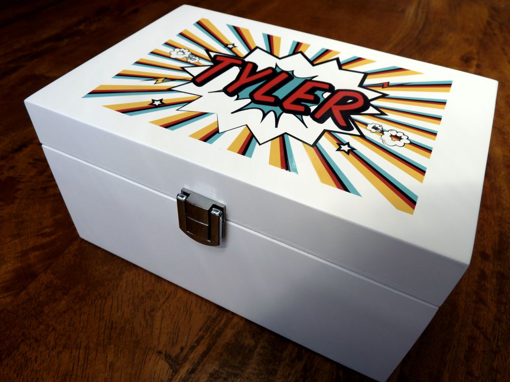 Personalised Boys Superhero Comic Keepsake Box – Personalised Gifts